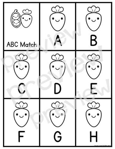 Peas and Carrots | Uppercase & Lowercase Alphabet Matching | ABC Flash ...