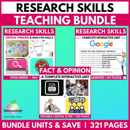Research Skills Bundle | Fundamentals, Online Search, Fact & Opinion ...