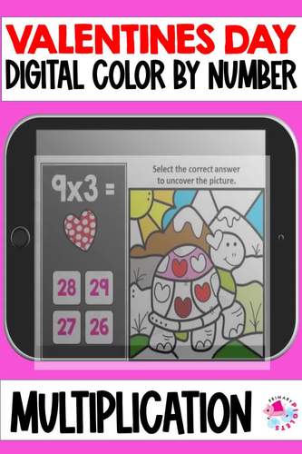 VALENTINE'S DAY MATH BOOM CARDS - MULTIPLICATION FACTS by Primary Piglets