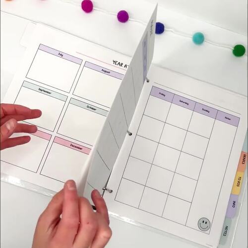 Teacher Planner Printable & Undated with Gradebook Printable Template