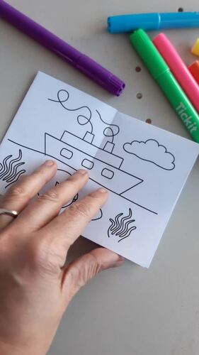 Mini Coloring books from one sheet of paper - No Glue - Coloring Pages ...