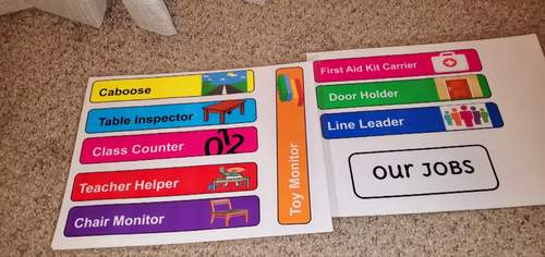 Classroom Jobs Colorful Theme for Preschool/Pre-K Classrooms | TPT