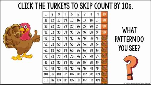 Skip Counting by 2s, 5s, and 10s Digital Activities THANKSGIVING EDITION!