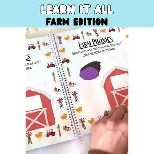 Preschool Farm Theme Worksheets | Count to 20 | Letter recognition | 2D ...