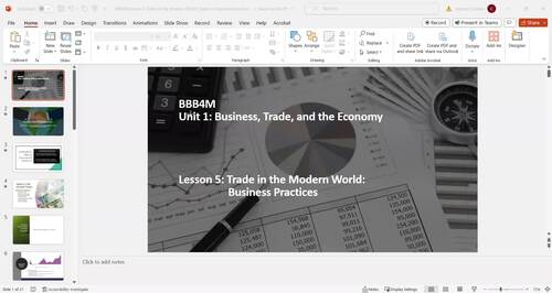 BBB4M INTERENATIONAL BUSINESS - Trade in the Modern World Intro | TPT