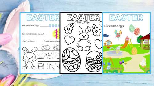 Easter Printable Activity Pages| 3 Easter Activity Pages by Amber Worley