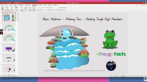 Basic Addition Making Tens Facts Single Digit Number Facts Frogs