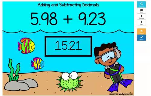 BOOM Cards™ | Adding and Subtracting Decimals | Distance Learning
