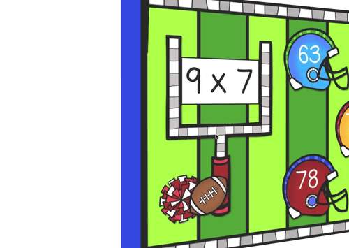 Football Multiplication Fact Fluency Practice Multiply by 9 Math Boom Cards