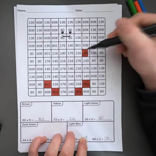 Multiplying Fractions by Whole Numbers | Ocean Creatures Themed Mystery ...