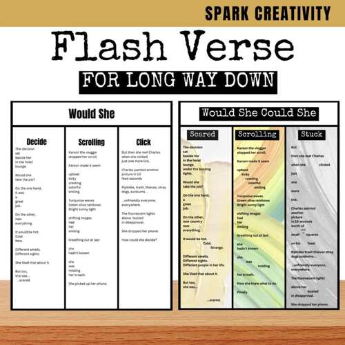 Long Way Down Flash Verse Project by Spark Creativity | TPT