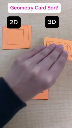 2D vs 3D - 2 Dimensional or 3 Dimensional Card Sort - Interactive Activity