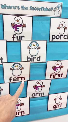 Hide & Seek Game Winter r-Controlled Vowels by Just Teachy - Megan Conway
