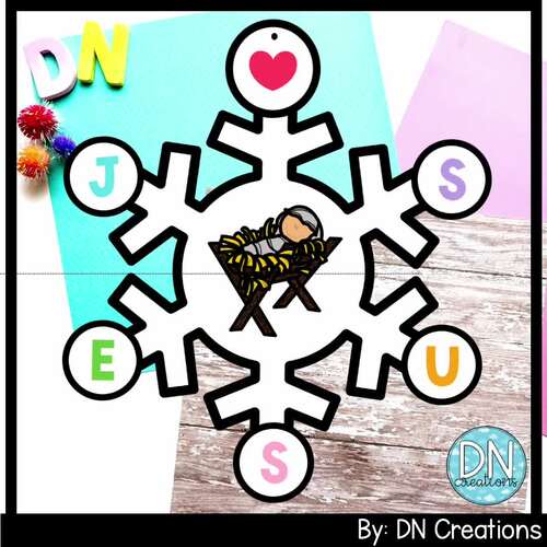 Baby Jesus Craft l Snowflake Nativity Craft l Birth of Jesus Craft Ornament