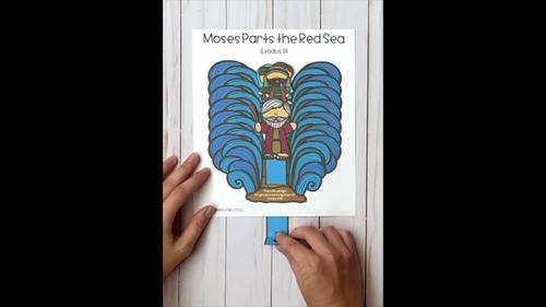 Moses and the Red Sea Bible Craft by Heartprints for Littles | TpT