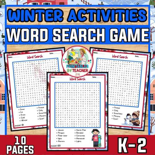 Winter Solstice activities | winter word search puzzle game | winter ...