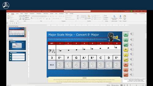 Interactive Major Scale Ninja - Concert F by The Busy Band Director