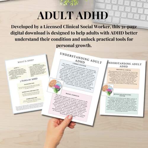 ADHD Therapy Workbook, Adult Adhd Planner, ADHD Late Diagnosis ...