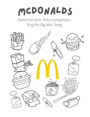 big mac coloring pages