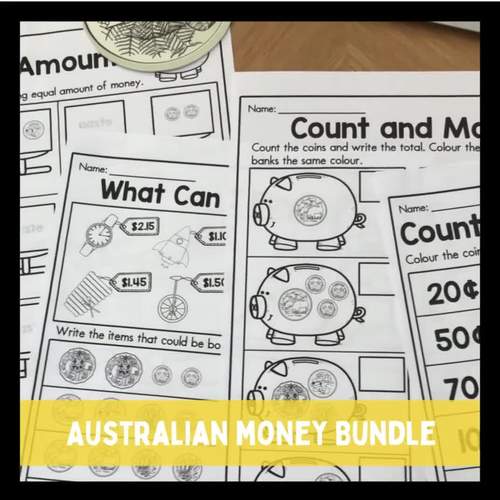 Australian Money Bundle | Posters | Digital and Printable Worksheets