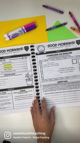 3rd Grade ELA Daily Review Morning Work | Fall Reading & Grammar Activities