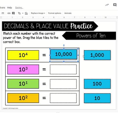 Digital Math Center 5th Decimals Google Classroom by Raising Scholars