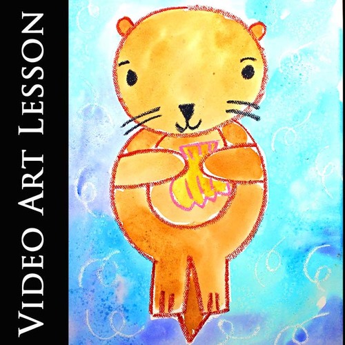 EASY SUMMER Activity | Art Project Draw & Paint a Cute Otter & Clam in ...