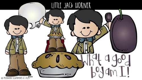Little Jack Horner clip art, Nursery Rhyme clip art, Literature clip ...