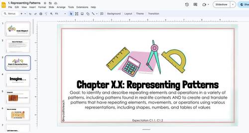 Grade 3 Math - Patterns & Equations - Digital Google Slides + Form