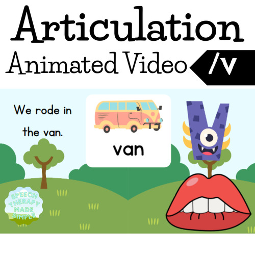Articulation Video V Sound/ Speech Therapy Handouts/ How to say the V sound