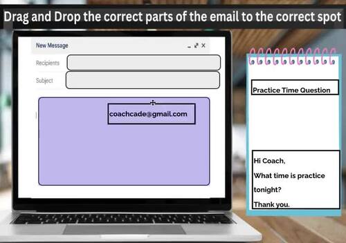 Writing Emails Practice - Drag & Drop | Boom Card Activity | TPT