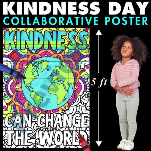 Kindness Day Collaborative Poster Kindness Art Writing Coloring ...