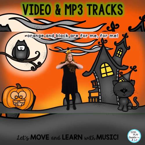 Halloween Action Song: “Orange and Black”, Writing, Reading, Movement