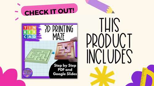 3D Printing Tinkercad Maze Activity No Prep Lesson Plan with Steps for ...