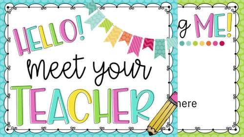 Back to School Digital Meet the Teacher Slideshow for Children? by PRO ...