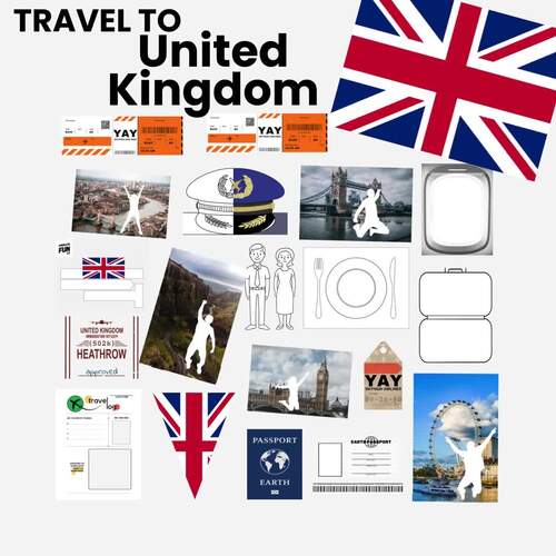 Travel to United Kingdom! – Printable Pretend Travel Activity for Kids