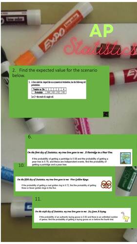 Binomial & Geo Probability Review Activity (Stats/AP Stat) ***Christmas ...