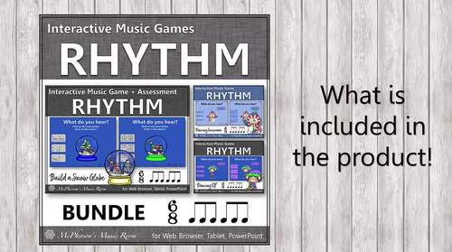Winter Music | Compound Meter 6/8 Interactive Rhythm Games + Assessment ...
