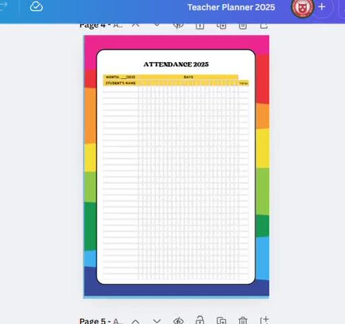 Teacher Planner 2025 | Printable Teacher Lesson Plan, Edit PowerPoint ...