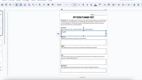 App Design Project | Google Slides + Canva Template | Print Option!