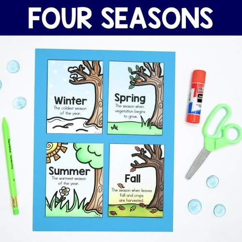 Four Seasons of the Year Worksheets for Winter, Spring, Summer and Fall