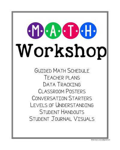 Guided Math Workshop Organization - Editable Pages - Bold Colors by ...