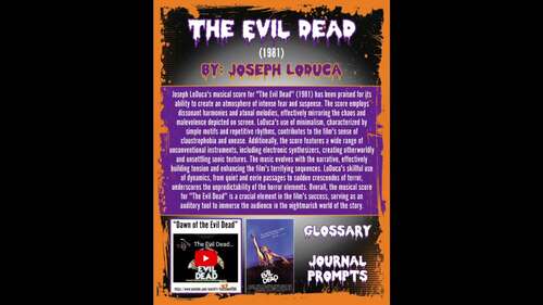 40 Even Scarier Horror Film Scores: Music Listening Activity {BUNDLE ...