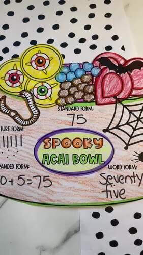 Halloween Math Place Value Craft by The Teaching Diva Corner | TPT