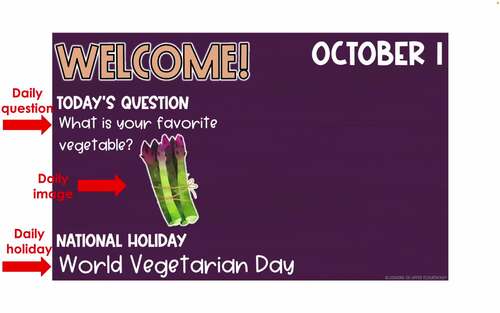 October Morning Routine National Holidays DAILY Google & PowerPoint Slides