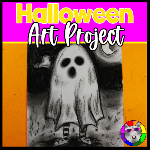 Art Project Halloween Art Lesson Charcoal October Autumn Fall Art Activity
