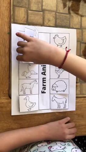 Farm Animal Flip Pages by ImpyInk | TPT