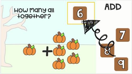 Fall Themed Math ADDITION - ONLINE Distance Learning Google Digital +PPT