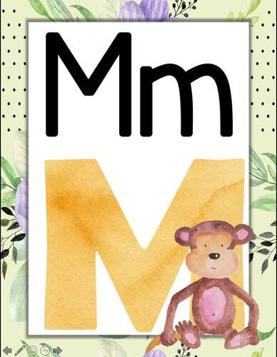 Modern Farmhouse Watercolored Alphabet Posters by Inside Inspiration ...