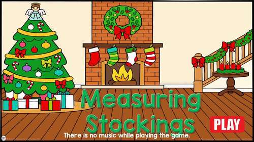 Christmas Stocking Ruler Measurement for Google™ PowerPoint™ Boom Learning™